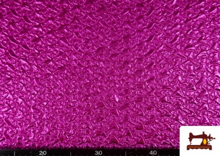 Tela con Relieve Metalizada de Colores Colores Rosa