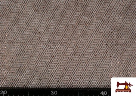 Tela de Tul Red Brillante Purpurina Colores Marrón