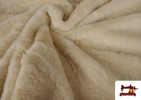 Tela de Pelo Corto Suave de Colores Colores Crudo